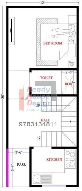 house plan village 12×30 ft