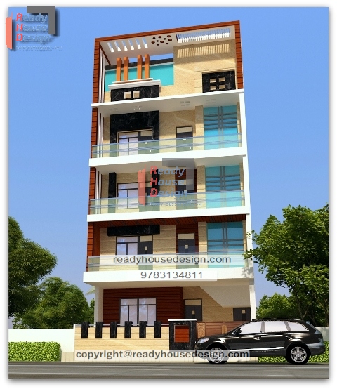 4 Floor Building Modern Elevation Photos Indian Style - Infoupdate.org